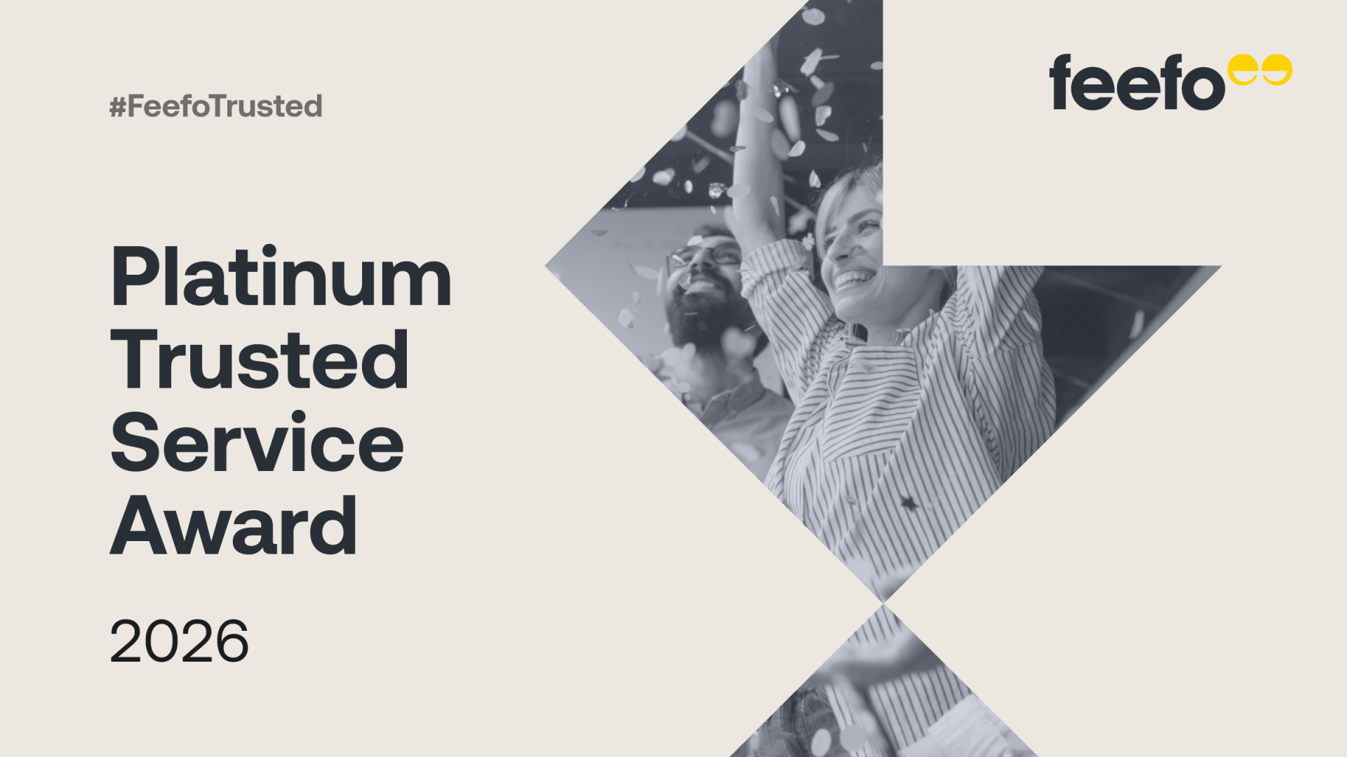We've won a Feefo Platinum Trusted Service Award for 2026!